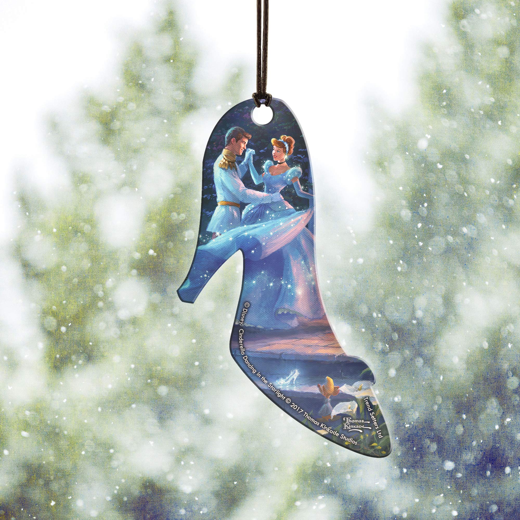 Disney - Cinderella - Glass Slipper Shaped Hanging Acrylic Print Accessory – for Gifting and Collecting