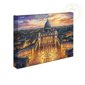 thomas kinkade studios vatican sunset 10 x 14 gallery wrapped canvas