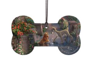 disney - lady and the tramp - heart – bone shaped hanging acrylic accessory – perfect for gifting and collecting - officially licensed movie collectible