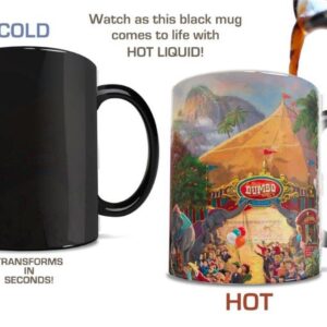 Morphing Mugs Disney - Dumbo - Flying Elephant - Circus - One 11 oz Color Changing Heat Sensitive Ceramic Mug – Image Revealed When HOT Liquid Is Added!