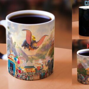 Morphing Mugs Disney - Dumbo - Flying Elephant - Circus - One 11 oz Color Changing Heat Sensitive Ceramic Mug – Image Revealed When HOT Liquid Is Added!