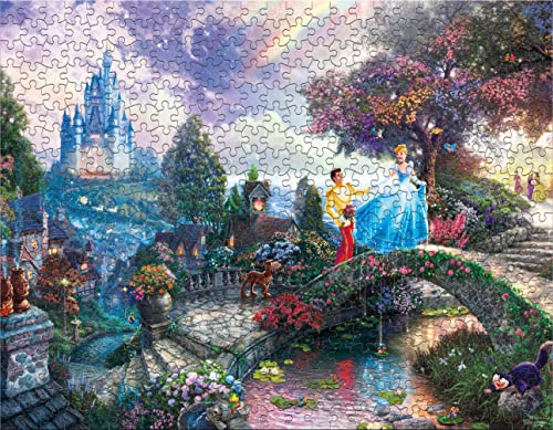 Ceaco - 4 in 1 Multipack - Thomas Kinkade - Disney Dreams Collection - Sleeping Beauty, Mickey & Minnie Mouse, Snow White & Seven Dwarfs, and Cinderella - (4) 500 Pieces Jigsaw Puzzles