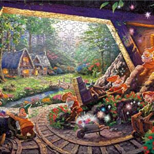 Ceaco - 4 in 1 Multipack - Thomas Kinkade - Disney Dreams Collection - Sleeping Beauty, Mickey & Minnie Mouse, Snow White & Seven Dwarfs, and Cinderella - (4) 500 Pieces Jigsaw Puzzles