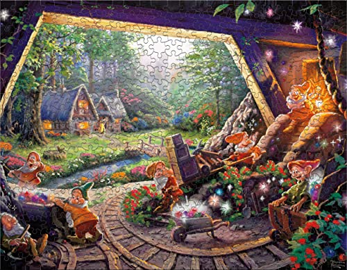 Ceaco - 4 in 1 Multipack - Thomas Kinkade - Disney Dreams Collection - Sleeping Beauty, Mickey & Minnie Mouse, Snow White & Seven Dwarfs, and Cinderella - (4) 500 Pieces Jigsaw Puzzles