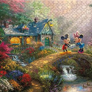 Ceaco - 4 in 1 Multipack - Thomas Kinkade - Disney Dreams Collection - Sleeping Beauty, Mickey & Minnie Mouse, Snow White & Seven Dwarfs, and Cinderella - (4) 500 Pieces Jigsaw Puzzles