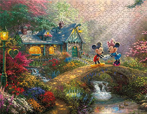 Ceaco - 4 in 1 Multipack - Thomas Kinkade - Disney Dreams Collection - Sleeping Beauty, Mickey & Minnie Mouse, Snow White & Seven Dwarfs, and Cinderella - (4) 500 Pieces Jigsaw Puzzles