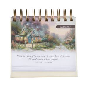 DaySpring - Thomas Kinkade Painter of Light: An Inspirational DaySpring DayBrightener - Perpetual Calendar with Encouraging Scripture from the King James Bible (23460)