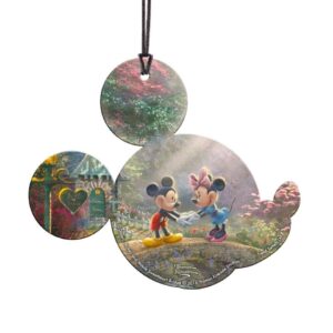 Trend Setters Disney - Mickey and Minnie Mouse - Sweetheart Bridge - Mickey Ears Shaped Hanging Acrylic Print Accessory - for Gifting and Collecting