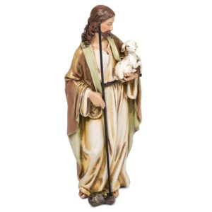 roman joseph's studio inc., renaissance collection, holy statue figurine, 6.25" h good shepherd figure, religious figure, religious décor, (2.38 x 1.75 x 6.25 inches)