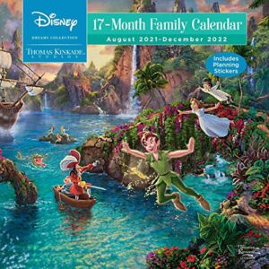 disney dreams collection by thomas kinkade studios: 17-month 2021–2022 family wall calendar