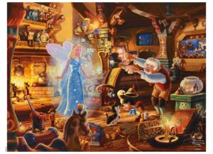 ceaco - thomas kinkade - disney - geppetto's pinocchio - 750 piece jigsaw puzzle