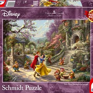 Schmidt | Thomas Kinkade: Disney Snow White - Dancing with The Prince - 1,000 Pieces | Adult Jigsaw Puzzle | Ages 12+