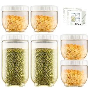 6-piece cute glass jars with screw airtight lids, wide mouth bottle glass storage jars with lids for food candy grain kitchen, small cat claws overnight oats containers jars stackable canning jar