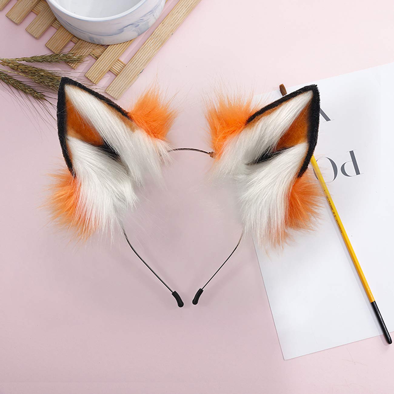 Anbiliwobo Wolf Fox Furry Ears Headwear Halloween Cosplay Cat Ears Headband