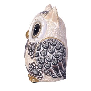 FAMICOZY Adorable Owl Figurine,Big Eyes Cute Owl Statue,Shelf Accents for Home Office Decor and Owl Lovers