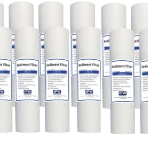 IPW Industries Inc-16 Pack Polypropylene Sediment Water Filter Cartridges Compatible with GE GXWH04F Models – Remove Bad Taste & Odor – Whole House Replacement Water Filter Cartridg