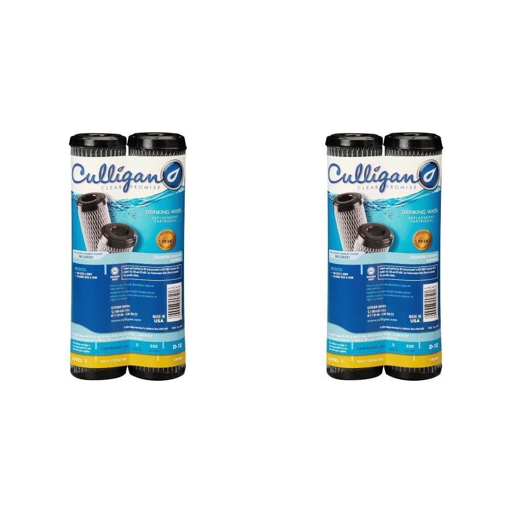 Culligan D-10A 2PK Carb Filtration Replacement Cartridge, 2 Count (Pack of 2), Gray