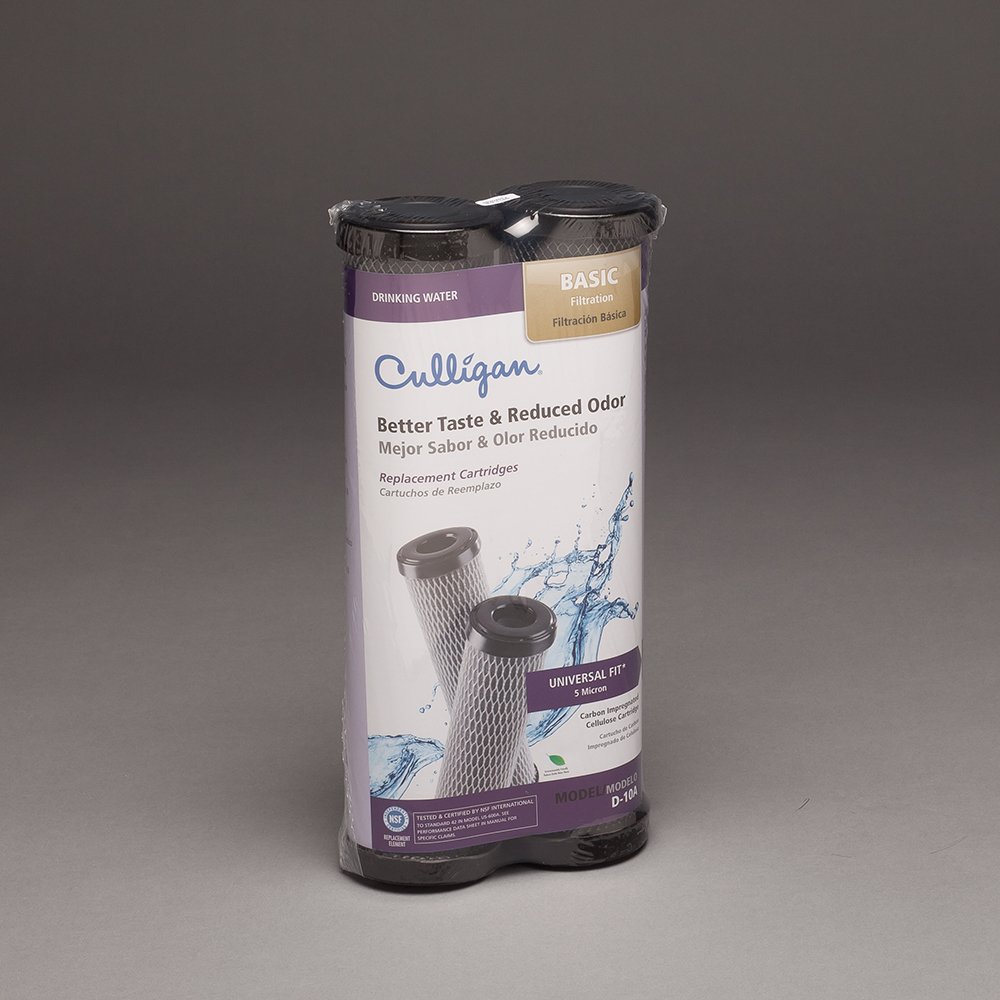 Culligan D-10A 2PK Carb Filtration Replacement Cartridge, 2 Count (Pack of 2), Gray