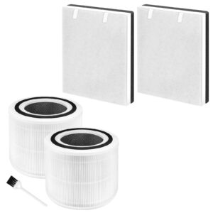 2 pack core 300 replacement filter for levoit core 300 and core 300s air purifier filters-vital 100 replacement filter 2pack- replace vital 100-rf-3-in-1 h13 and high-efficiency filtration system