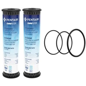 pentair omnifilter to1 carbon water filter (10") and omnifilter ok25-s6-05 o-ring (6 count)