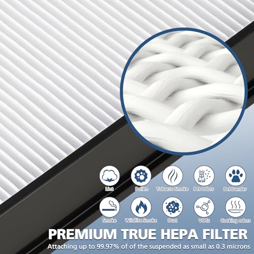 4 Pack Replacement Filters Compatible with HoMedics PetPlus at-PETODR Filter and TotalClean at-OFL Filter for AT-PET01, AT-PET02,and AR-45