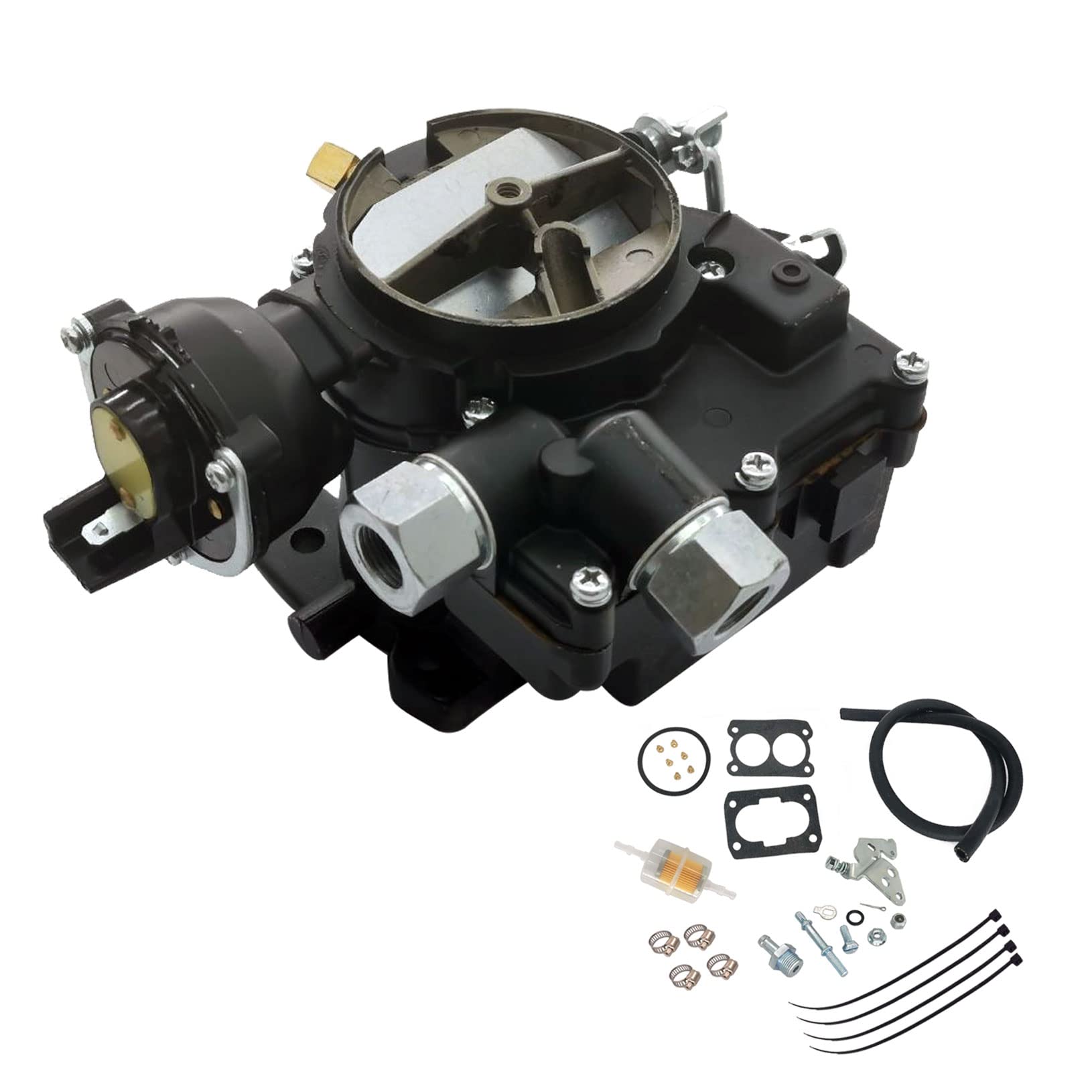 LicBund Marine Carburetor Replacement for Rochester 2 Barrel Mercarb Carburetor V8 5.0L 305 / 5.7L 350 Mercruiser Engine with Electric Choke 3310-804622R1 3310-86448A1 Black