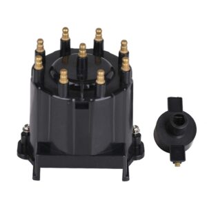 Distributor Cap and Ignition Rotor Kit Compatible with 5.0L, 5.7L, 350 V-8 MerCruiser Engines Made by General Motors with Delco HEI Ignition - Replaces 808483Q1, 18-5281 GM V8 Tune-up Kit