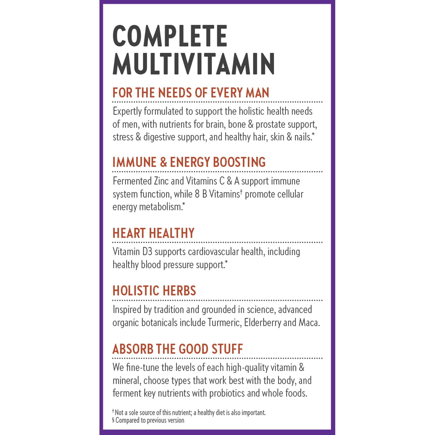 New Chapter Men's Multivitamin for Immune, Stress, Heart + Energy Support with Fermented Nutrients - Every Man's One Daily, Made with Organic Vegetables & Herbs, Non-GMO, Gluten Free - 96 ct