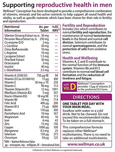 VITABIOTICS WELLMAN CONCEPTION 30 TABLETS by VITABIOTIC