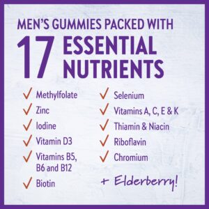 New Chapter Men’s Multivitamin Gummies, 66% Less Sugar, Men’s Gummy Vitamins with Vitamin C, D3 & Zinc, Non-GMO, Gluten Free, Berry-Citrus, 75ct