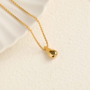 InzheG Long Gold Pendant Necklace Chain 14K Gold Plated Statement Simple Sweater Necklace Fashion Dainty Gold Necklace Chain Charms Rope Chain Thin Bohemian Italian Necklace for Women