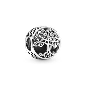 pandora jewelry openwork family roots charm - family tree charm for pandora charm bracelets - perfect for anniversary, holiday, or birthday gift - sterling silver