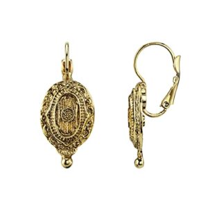 1928 jewelry baroque insignia oval drop earrings