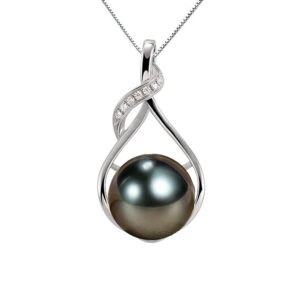 nonnyl gifts for women wife-tahitian-black-pearl-necklace-gift for wife wedding birthday anniversary jewelry-mom girlfriend her mothers day gifts for mom women valentines day christmas day gifts