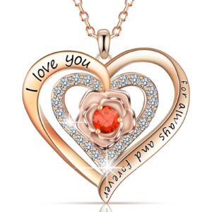 lmylnkt 925 sterling jewelry gift forever love heart zirconia pendant necklace for women - perfect anniversary, christmas gifts mother's day, and birthday gift for women mom girlfriend girls her