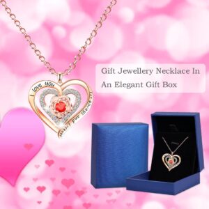 LMYLNKT 925 Sterling Jewelry Gift Forever Love Heart Zirconia Pendant Necklace for Women - Perfect Anniversary, Christmas gifts Mother's Day, and Birthday Gift for Women Mom Girlfriend Girls Her