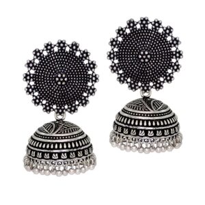 jaipur mart oxidised plated jhumka indian unique ethenic bollywood earrings jewellery