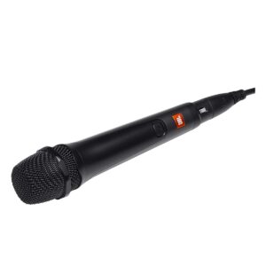 JBL PartyBox Mic 100: Wired Dynamic Vocal Mic with Cable, Quality Performance, Wire mesh cap with windscreen, Easy to use, Cardioid polar pattern, Premium industrial design (Black)