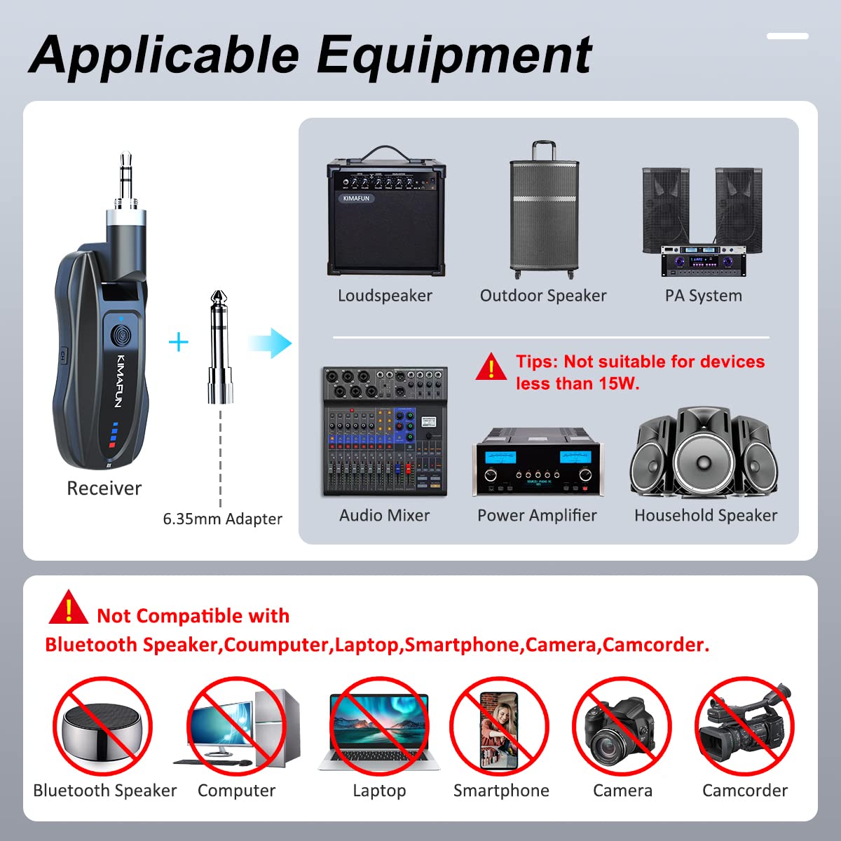 KIMAFUN Lavalier Wireless Microphone, Work 8hs/165FT Range Rechargeable Transmitter and Receiver for Speaker, PA, Audio Mixer, Teaching, Preaching, Public Speaking, G70(1TX1RX)