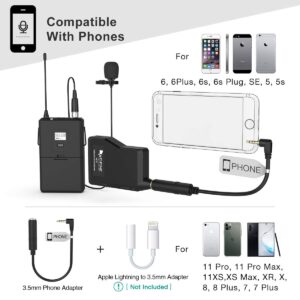 FIFINE Wireless Microphone System, Wireless Microphone set with Headset and Lavalier Lapel Mics, Beltpack Transmitter and Receiver,Ideal for Teaching, Preaching and Public Speaking Applications-K037B