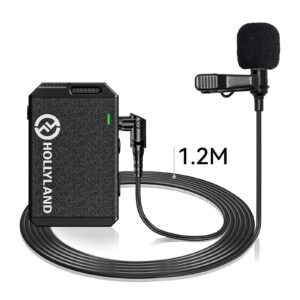 Hollyland Lark Max Wireless Microphone Bundle with 3.5mm External Clip on Lavalier Mic