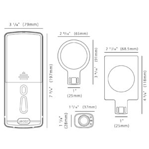 Lockly Access Touch, 3D Biometric Fingerprint Sensor, Retrofit Smart Lock, Turn Any Deadbolt Into a Smart Lock (Satin Nickel)