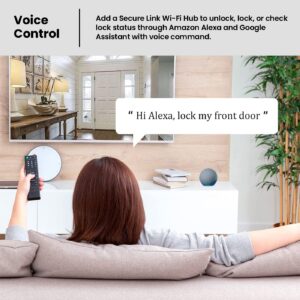 Lockly Access Touch, 3D Biometric Fingerprint Sensor, Retrofit Smart Lock, Turn Any Deadbolt Into a Smart Lock (Satin Nickel)