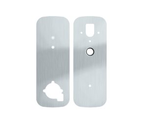 lockly smart door lock cover plate, accessory for lockly smart locks, rust-proof stainless steel for hole filler plate - satin nickel (pga006sn)