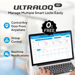 ULTRALOQ Latch 5 World's First Built-in WiFi Smart Lock with Fingerprint ID, 5-in-1 Keyless Entry Door Lock, Keypad Door Handle Lock, Smart Lever Door Lock for Front Door, Satin Nickel