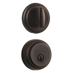 brinks - amberhall push pull rotate keyed deadbolt, tuscan bronze - built for rigorous residential protection, ansi grade 2 security