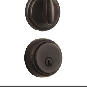 BRINKS - Amberhall Push Pull Rotate Keyed Deadbolt, Tuscan Bronze - Built for Rigorous Residential Protection, ANSI Grade 2 Security