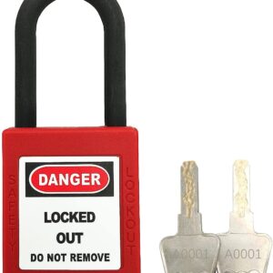 SAFBY Lockout Tagout Locks Loto Safety Padlock, Keyed Differently, OSHA Loto Safe Padlocks for Lock Out Tag Out Stations and Devices