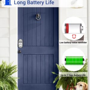 BULIST Smart Lock with Voice Prompts - Electronic Keypad Deadbolt Lock - Keyless Entry Door Lock with Auto Lock & Disable, 1S Locking for Home, Easy to Install and Program (Satin Nickel)