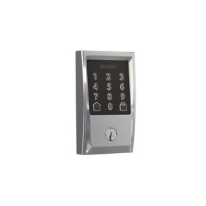 schlage encode smart wifi deadbolt with century trim in bright chrome